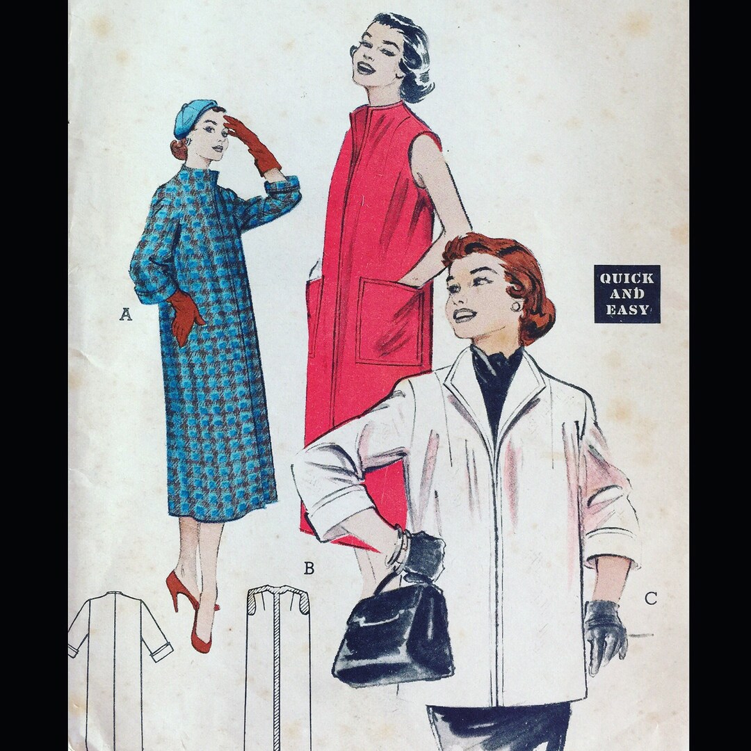 Vintage Coat Pattern, Coat Patterns for Women, Patterns Coat, Sewing ...