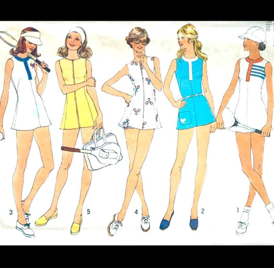 Simplicity 6942 B32, Tennis Dress Sewing Pattern, Panty Pattern, Womens ...