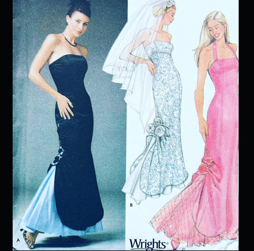 Simplicity 5237 XS S, Strapless Wedding Gown, Pattern Wedding Dress ...