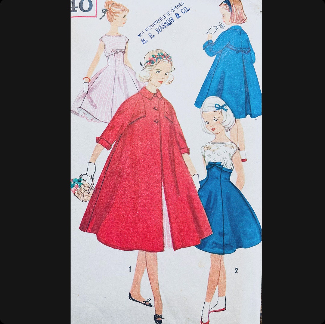 Simplicity 1940, Girls Party Dress Pattern, Girl Dress Sewing Pattern ...