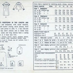 Simplicity 5193 B34, Cute Nightgown Sewing Pattern, Bed Jacket Pattern ...