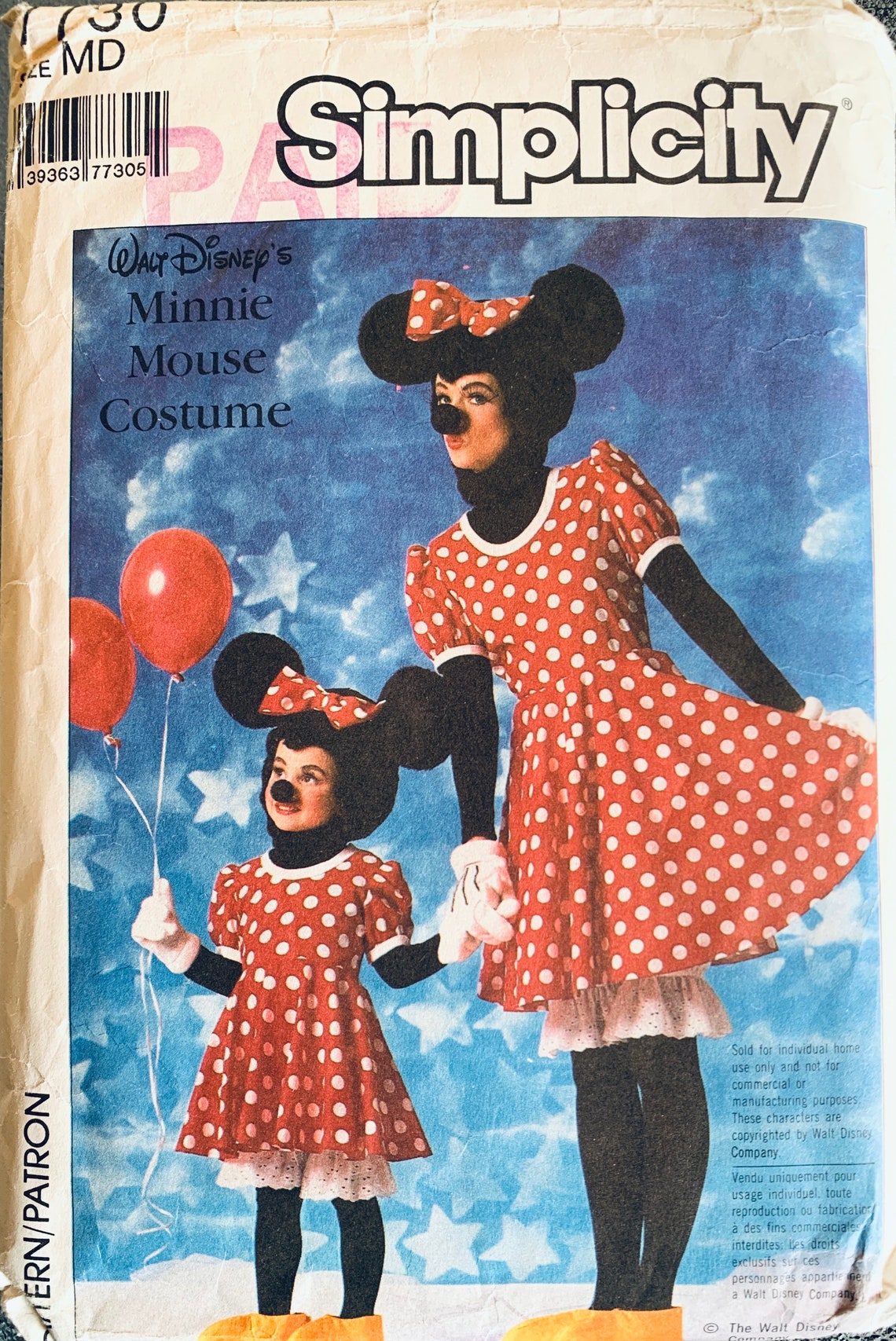 Minnie Mouse Costume Pattern Adult Costume Pattern Halloween - Etsy