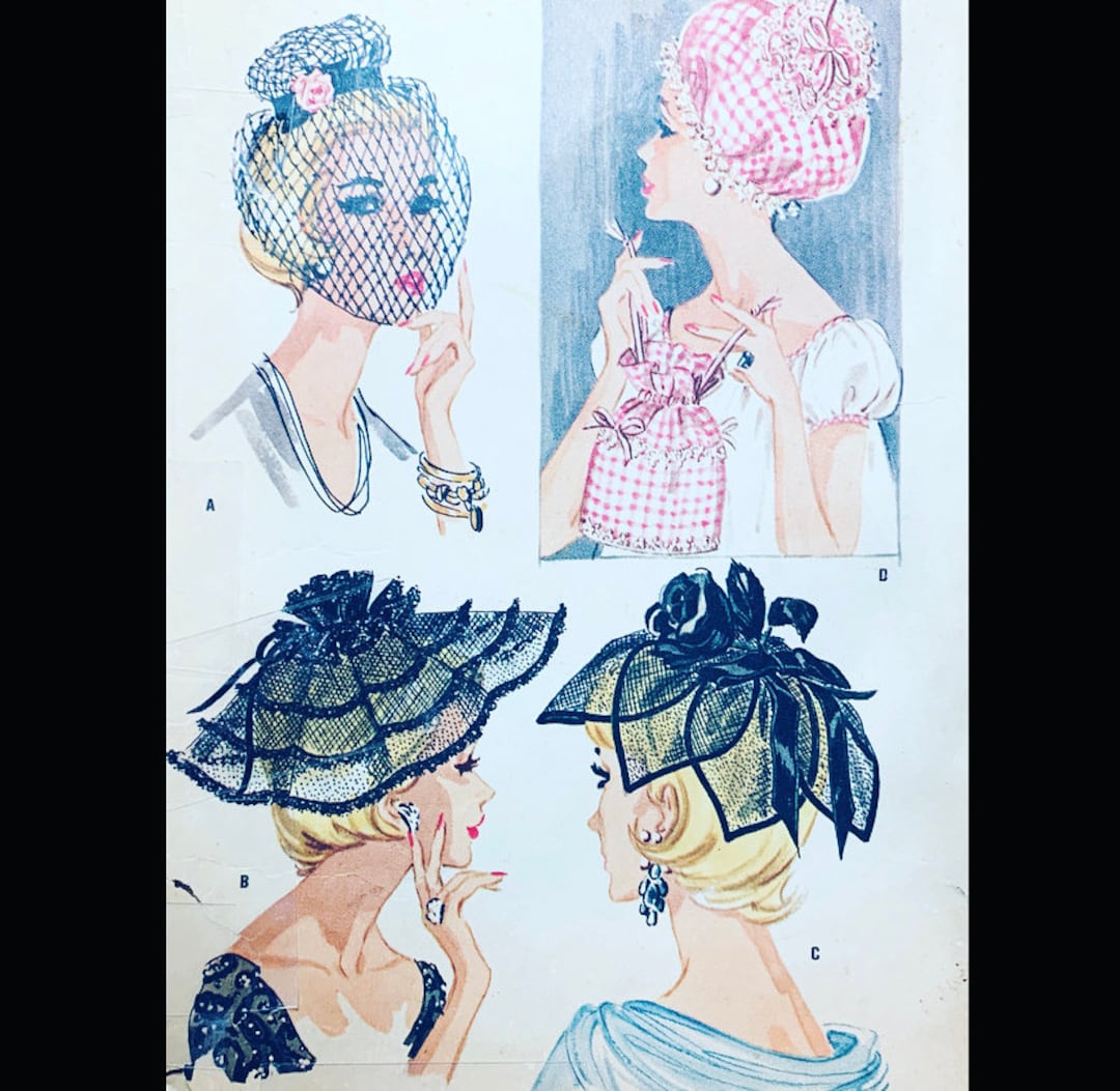 Womens Hat Sewing Patterns, Vintage Hat Pattern, Nightcap Pattern ...