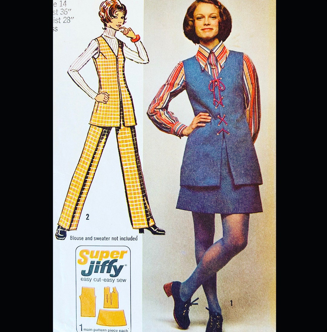 Simplicity 5075 36, Pantsuit Pattern, Straight Leg Pants Pattern, Pant ...