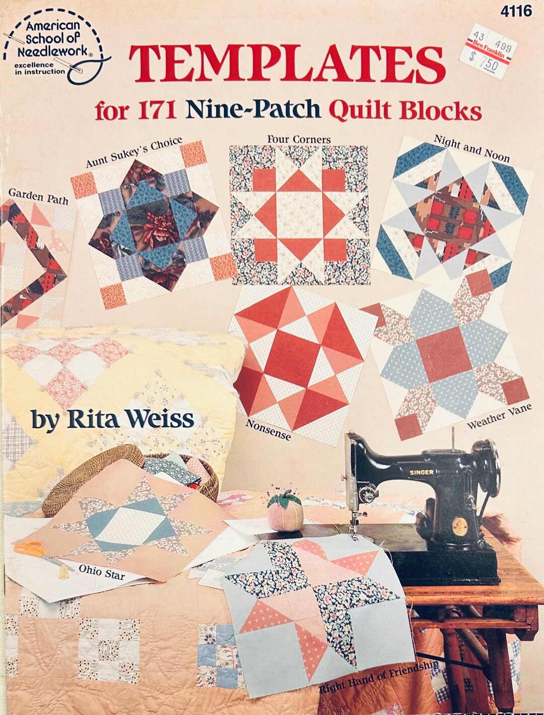 Nine Patch Quilt Pattern, Quilting Designs, Vintage Quilt Books ...
