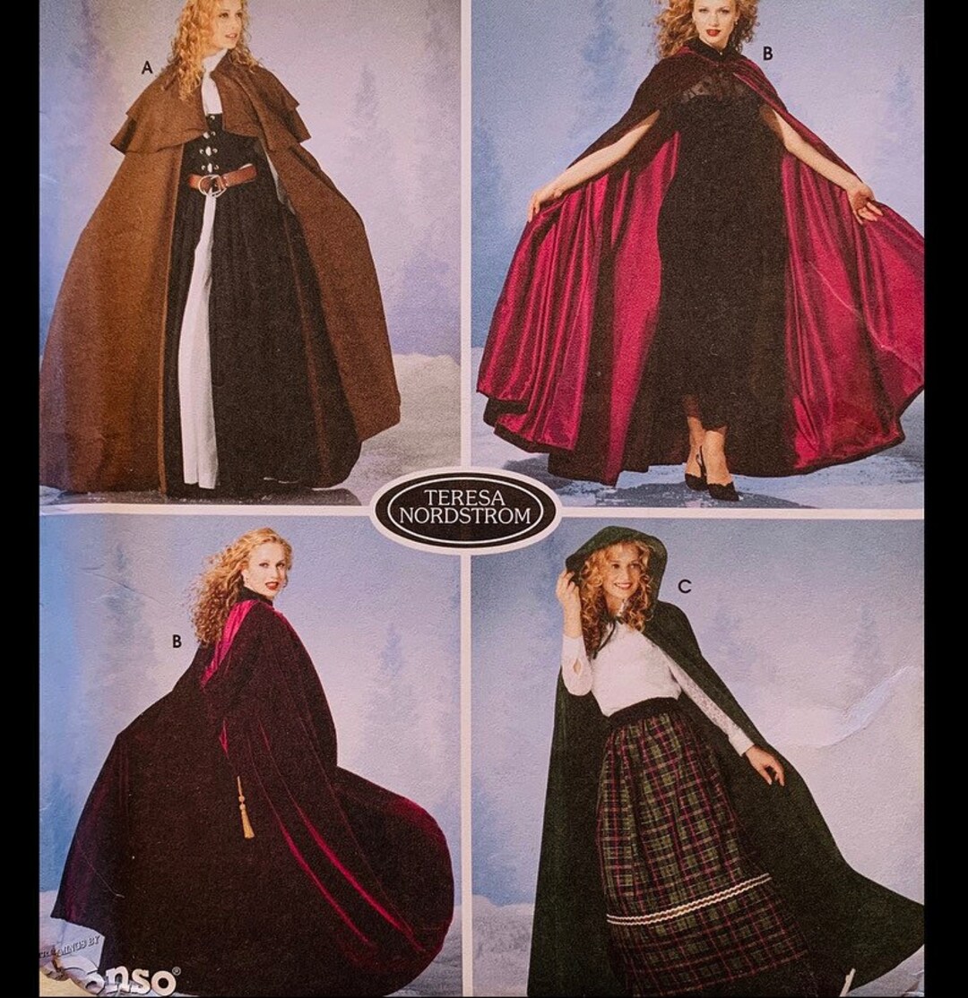 Cape Pattern, Opera Cape Pattern, Cloak Pattern, Historical Dress, Goth ...