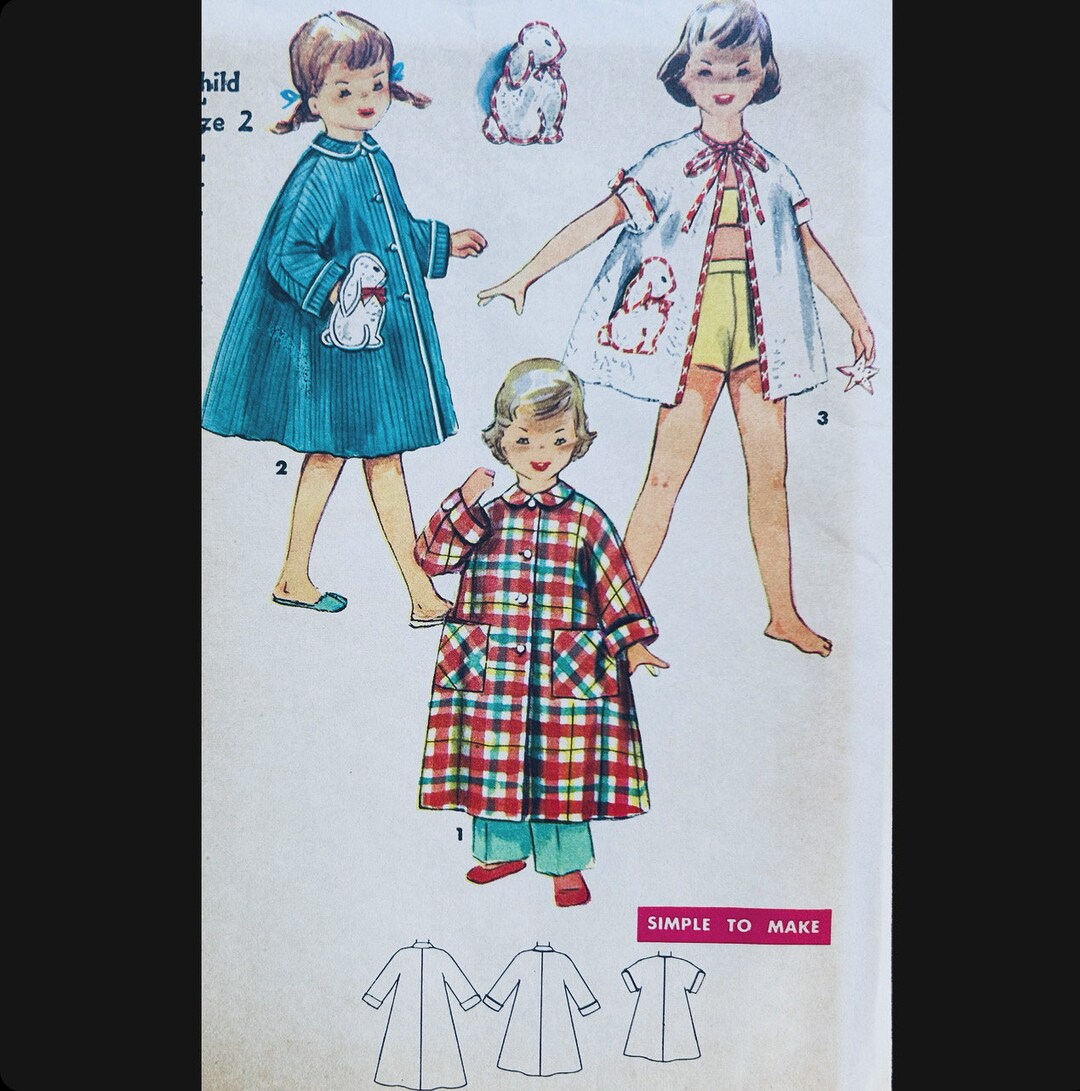 Simplicity 4503 2, Toddler Robe Pattern, Bathrobe Sewing Pattern ...