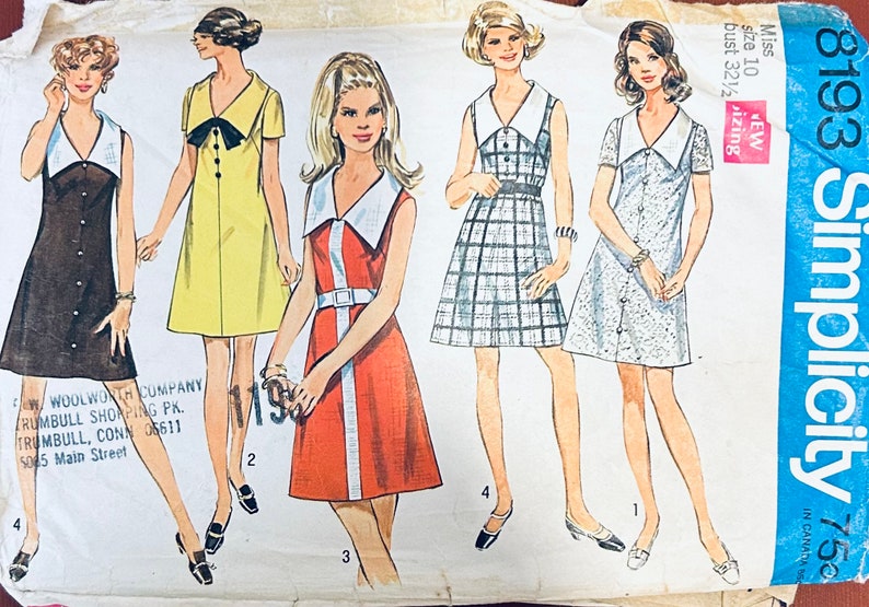 Simplicity 8193 B32, Sleeveless Dress Pattern, Summer Dress Pattern ...