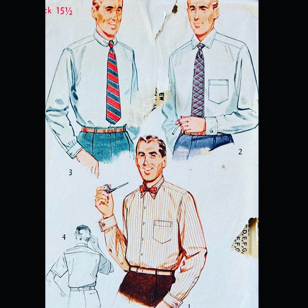 Mens Dress Shirt French Cuff Pattern - Etsy