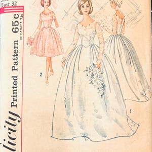 Simplicity 4893 B32, Wedding Dress Sewing Pattern, Bridesmaid Dress ...