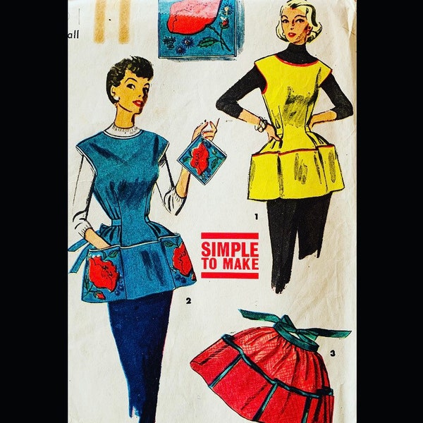 1950s Apron Pattern - Etsy