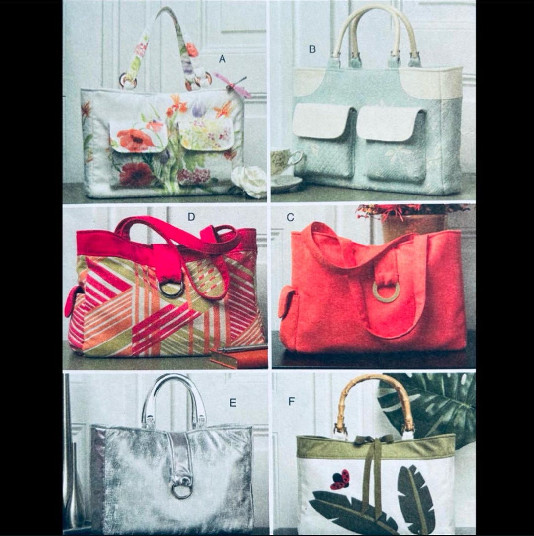 Purse Sewing Pattern, Tote Bag Pattern, Top Handle Bags, Womens Purses ...