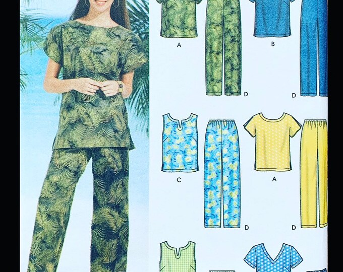 Simplicity 7236, Tunic Top Pattern, Pedal Pushers Pattern, Capri Pants ...
