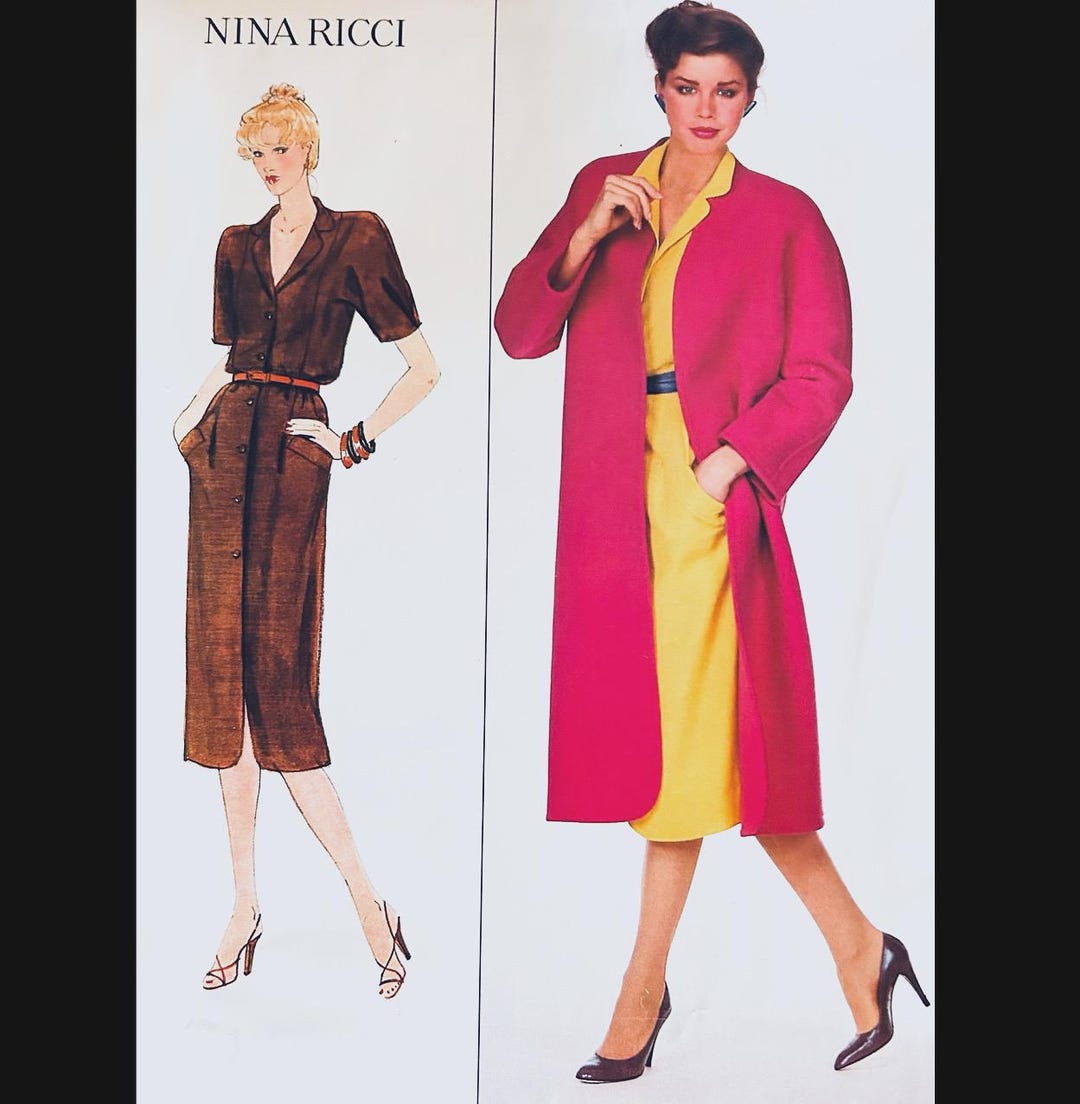 Vogue Paris Original 2253 B32, Button Front, Dress Pattern, Designer ...