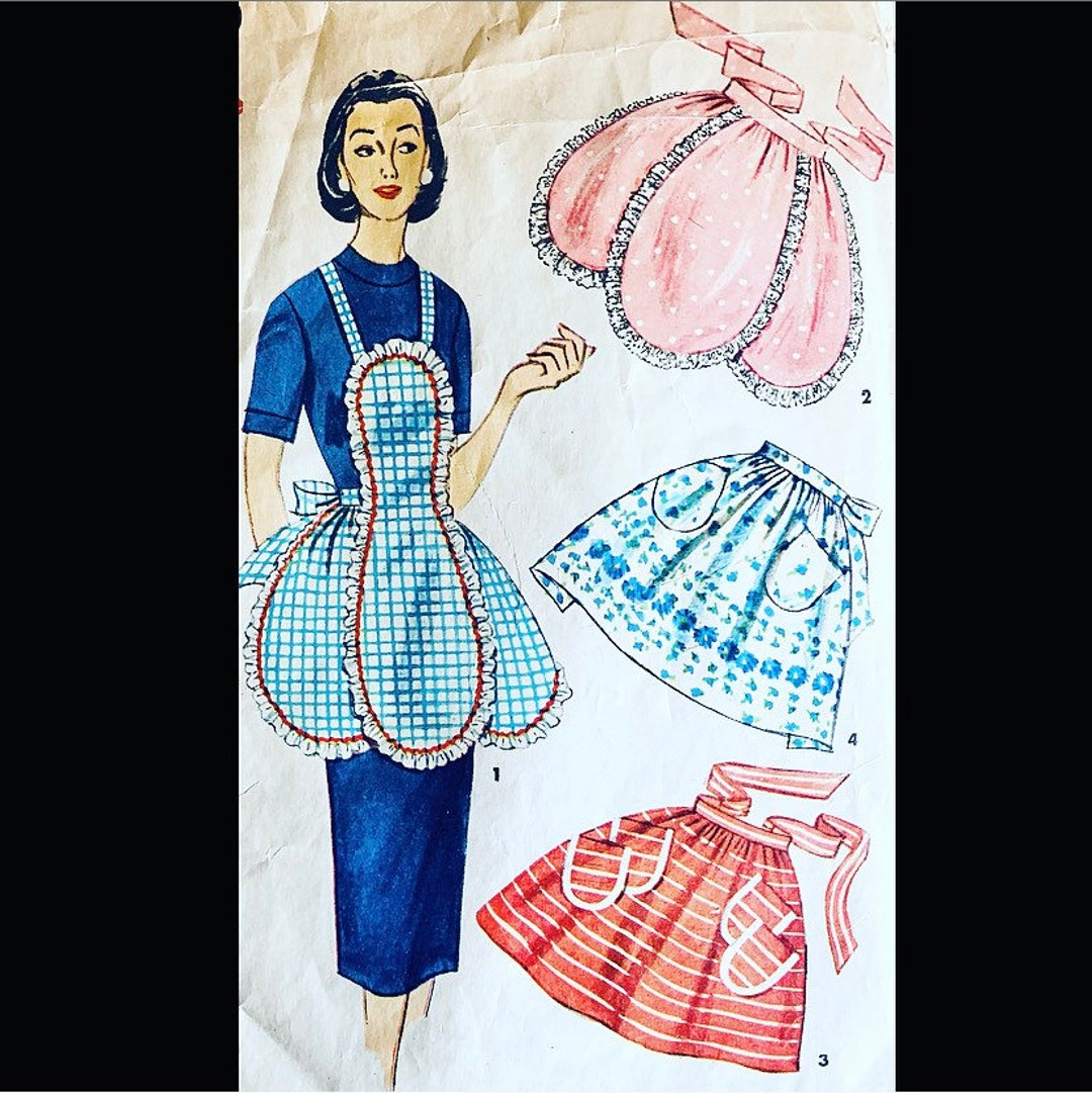 Vintage Apron Pattern, DIY Apron, Pinafore Apron Pattern, Aprons ...