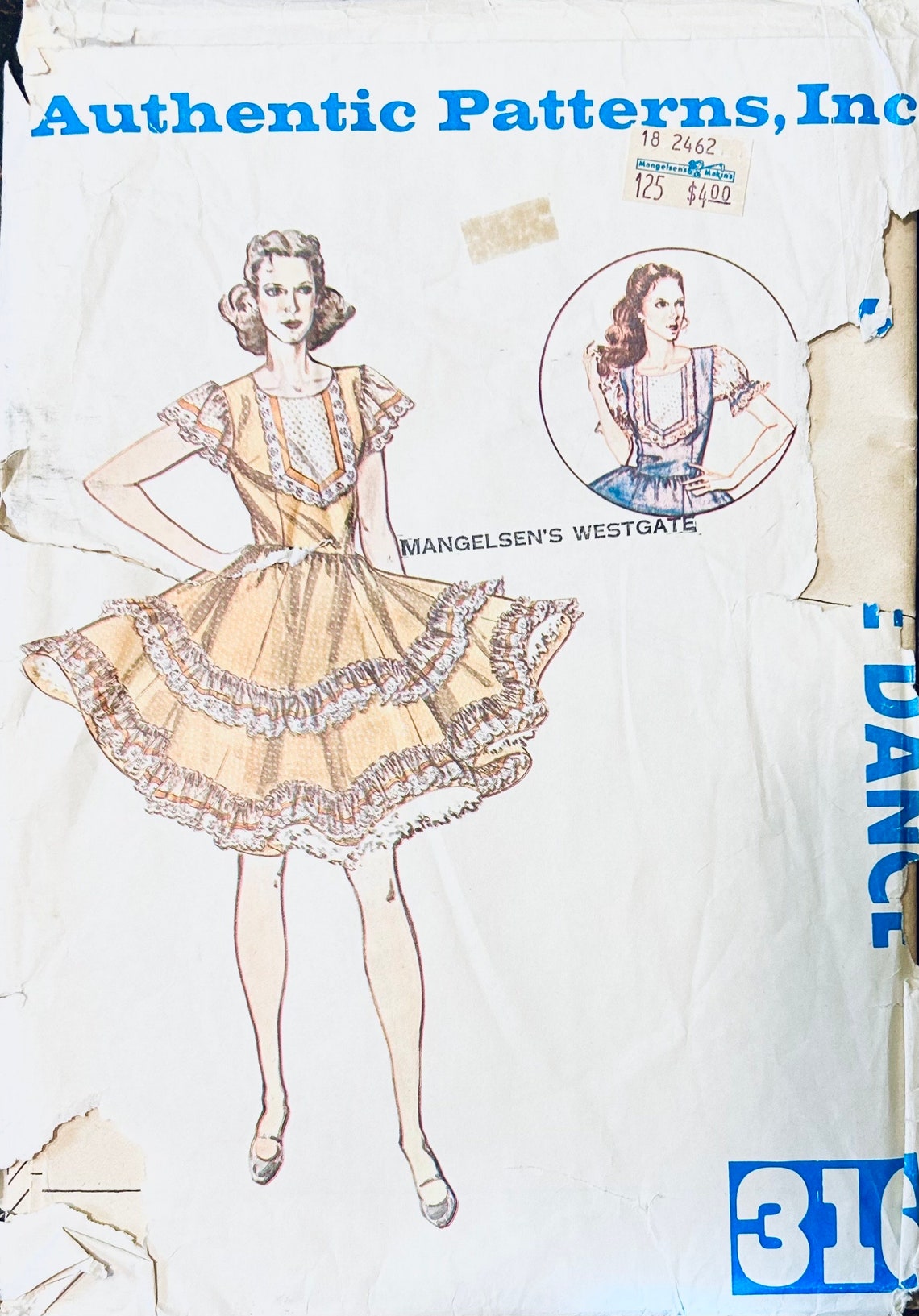 Authentic 316, Square Dance Dress Pattern, Western Dress Pattern ...