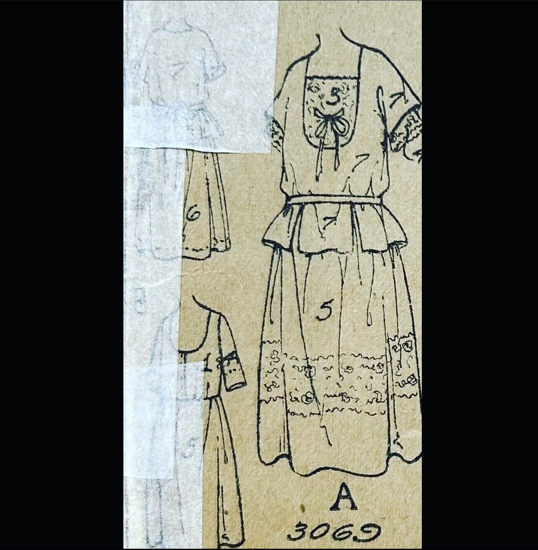 Robe De Style Dress Pattern, 1910s Dress Pattern, Historical Sewing ...