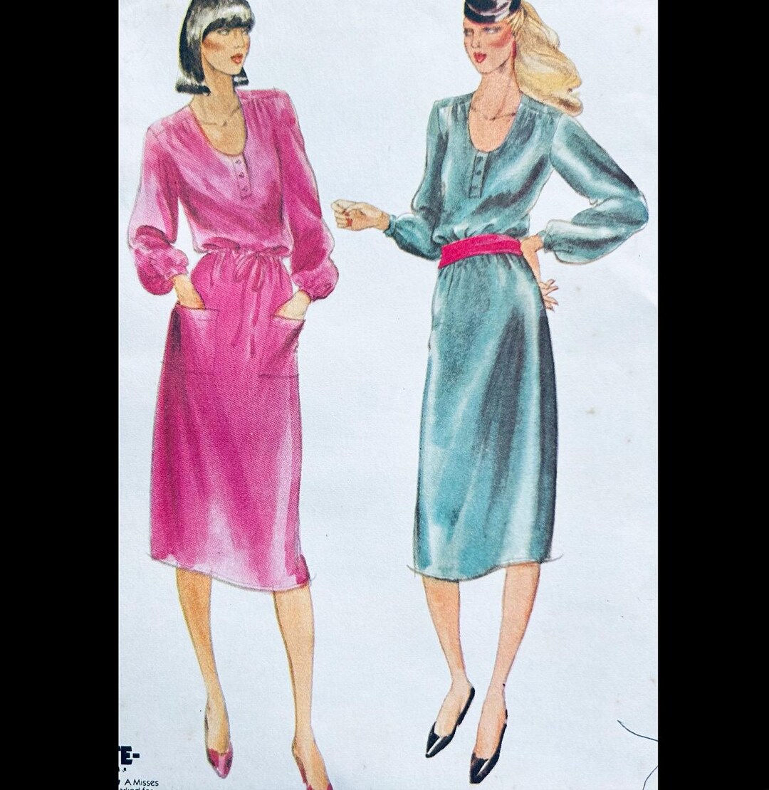 Mccalls 6736 B36, Dress With Pockets Pattern, 70s Dress Pattern Women, Modest Dress Pattern ...