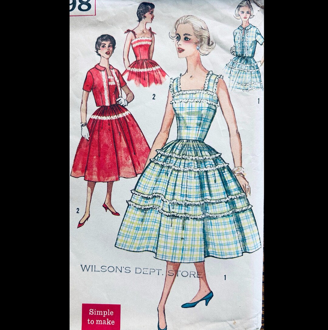 Simplicity 2498 B34, Fit N Flare Dress Sewing Pattern, Cute Dress ...