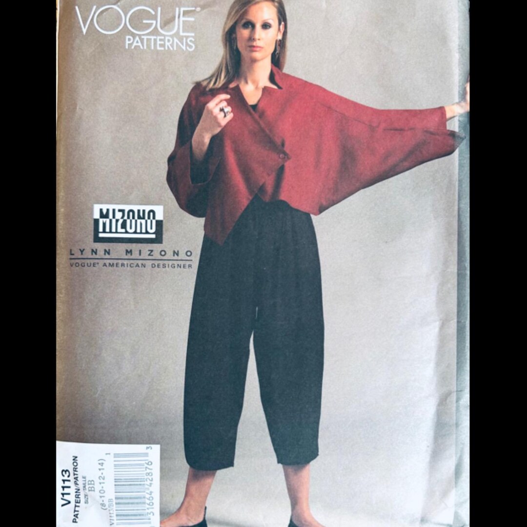 Vogue 1113 S, Asymmetrical Jacket, Sewing Patterns, Kimono Sleeve Top ...