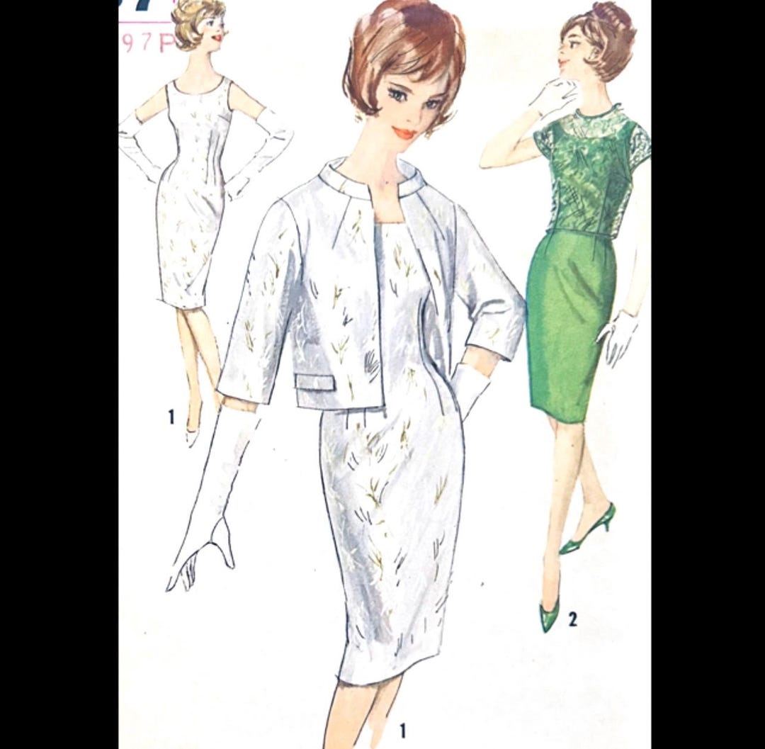 Simplicity 4687 B36, Sheath Dress Sewing Pattern, Sleeveless Dress ...