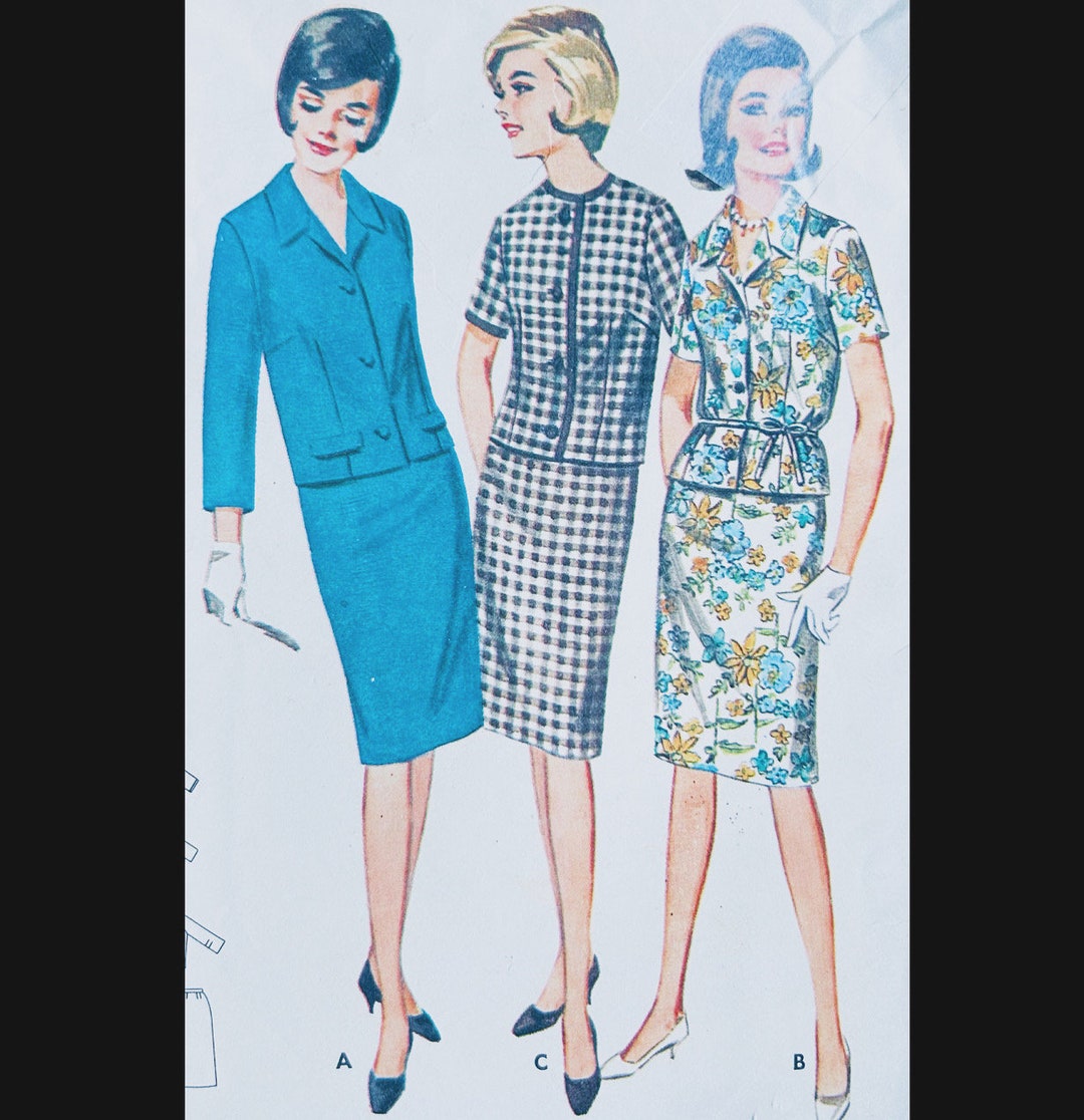 Butterick 3152 B38, Womens Suit Pattern, Two Piece Dress Pattern, Boxy ...