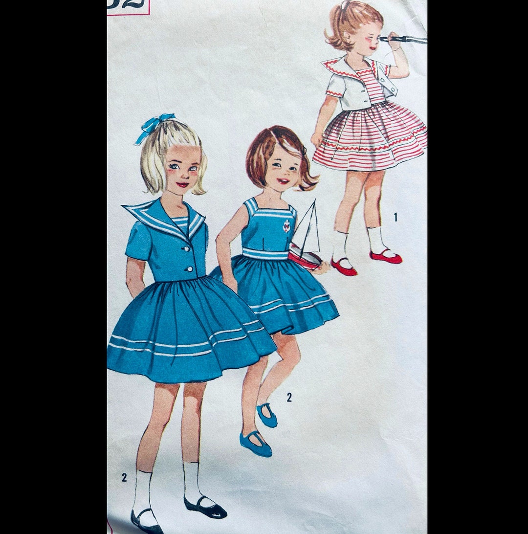 Simplicity 3952 6, Sailor Dress Pattern, Nautical Pattern, Girl Dress ...