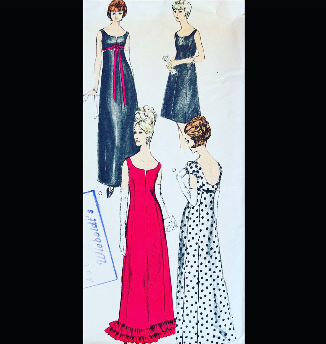 Vogue 6369 B34, Backless Dress Sewing Pattern, Cocktail Dress Pattern ...
