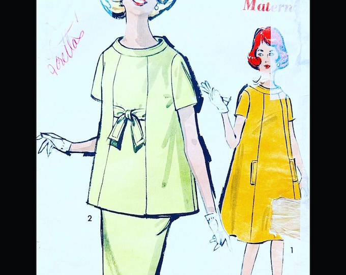 Advance 2885 B31, Maternity Dress Pattern, Maternity Sewing Pattern ...