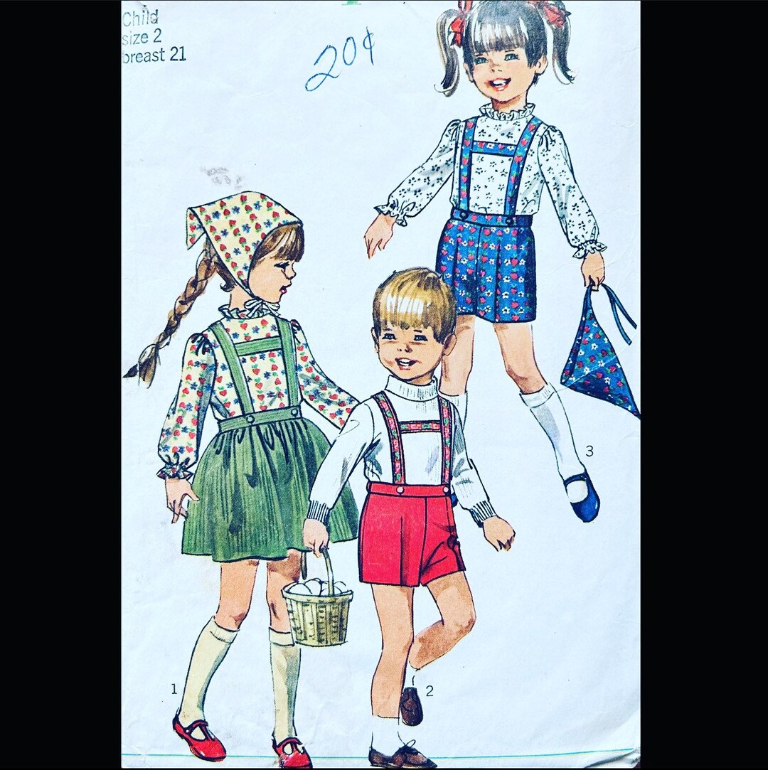 Simplicity 8020 2, Suspender Skirt Toddler, Shorts Pattern Kids ...