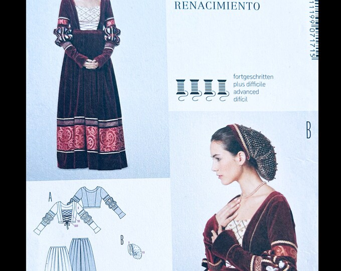 Burda 7171, Ren Faire Dress Pattern, Renaissance Cosplay Pattern ...