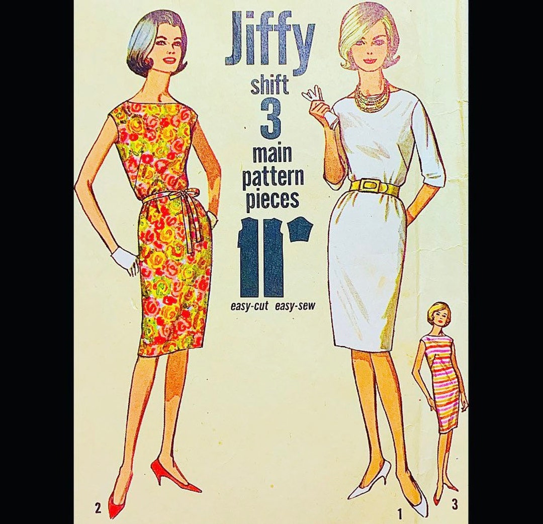 Simplicity 4947 B32, Sheath Dress Pattern, Jiffy Pattern, Sleeveless ...