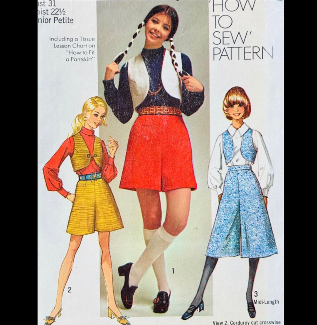 Simplicity 8921 B31, Culottes Pattern, Gaucho Pants Patterns for Women ...