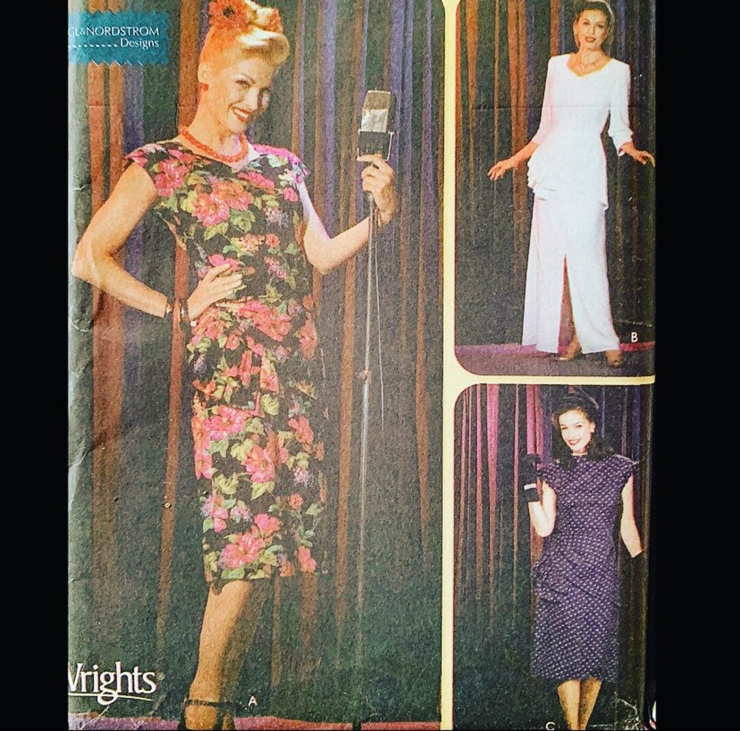 Simplicity 9969 XS, 1940s Evening Gown Pattern, 40s Dress Pattern, Hip ...