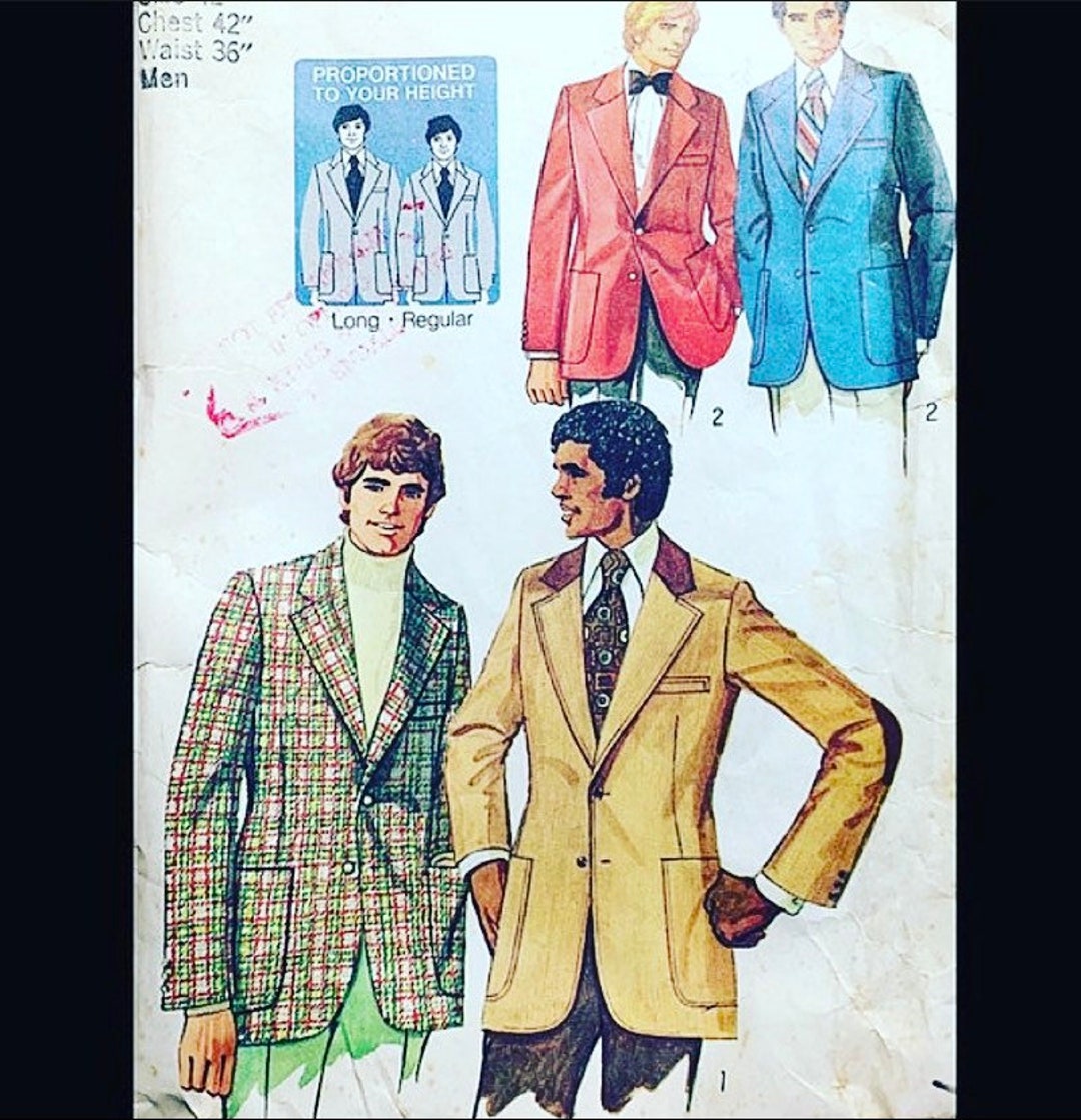 Simplicity 5217 42, Mens Suit Jacket Pattern, Sport Jacket Pattern ...