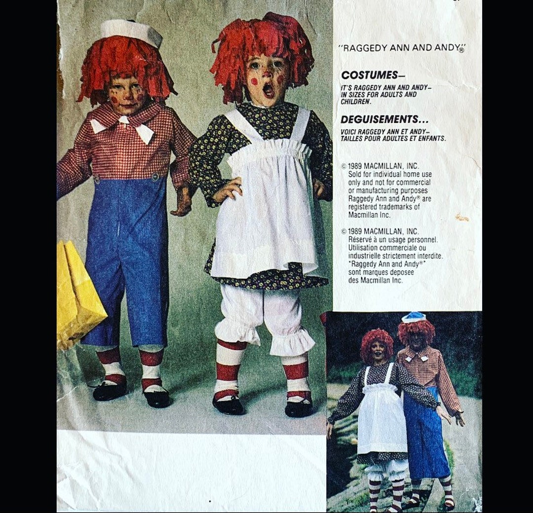 Mccalls 4097 L, ADULT Raggedy Ann Costume Pattern, Halloween Costume ...
