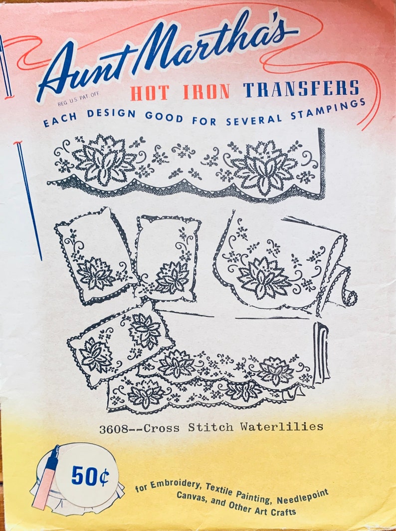 Aunt Martha Iron on Transfer Vintage Embroidery Transfers - Etsy