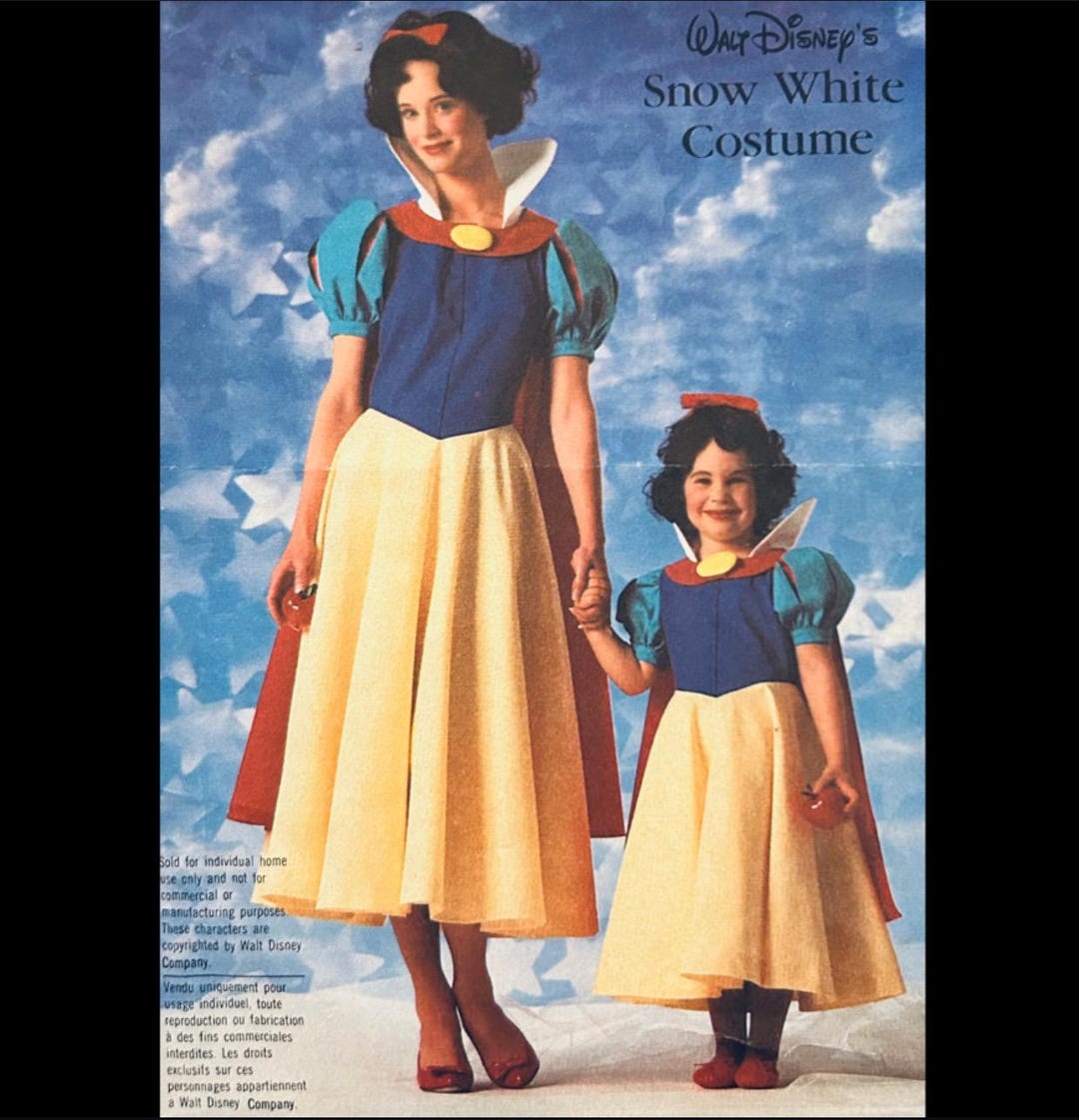 Snow White Costume Pattern, Halloween Costume Sewing Pattern, Costume ...