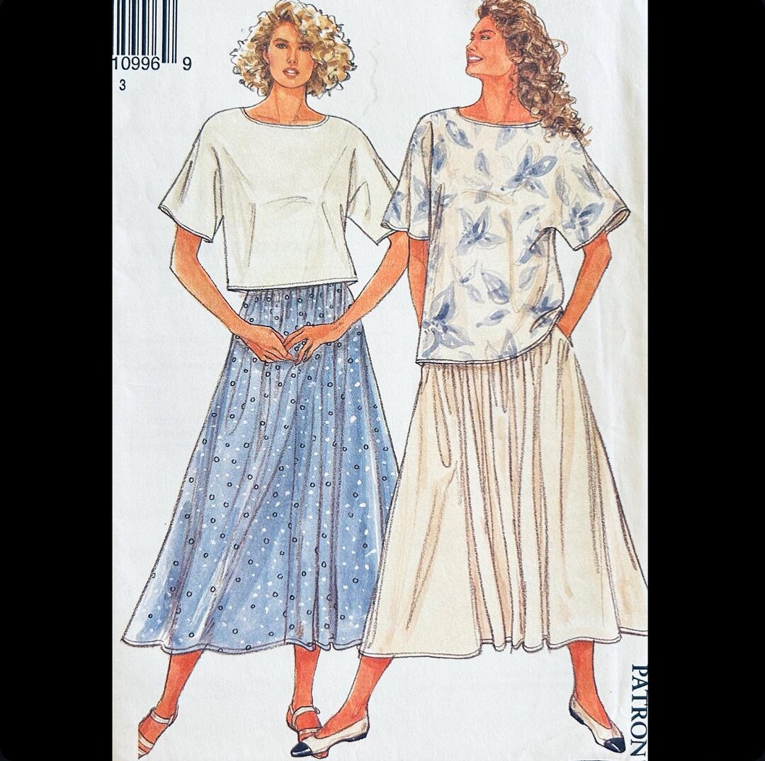 Simplicity 7141, Flowy Skirt Pattern, Plus Size Sewing Patterns, Loose ...
