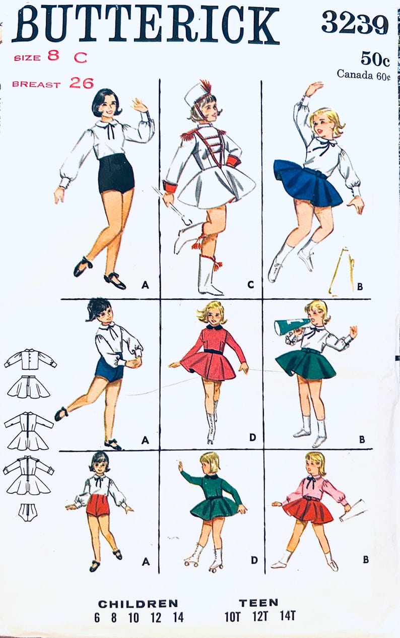 Cheerleader Uniform Sewing Pattern, Costume Patterns for Kids ...