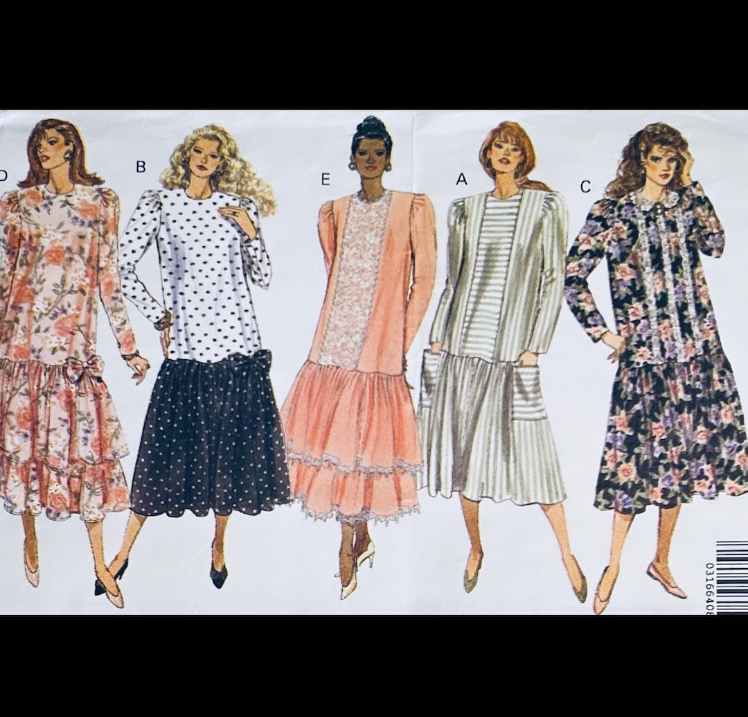 Butterick 5122 XS, Maternity Dress Sewing Pattern, Drop Waist Dress ...