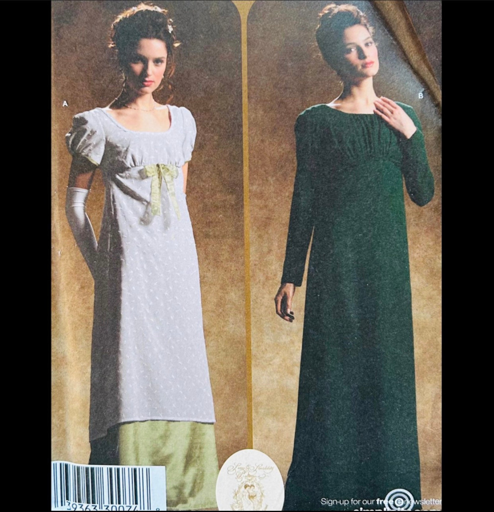 Simplicity 4055, Regency Dress Pattern, Empire Waist Dress Pattern ...