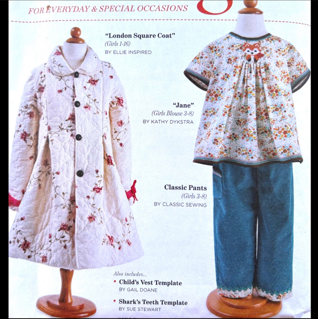 Classic Sewing Pattern, Girls Coat Pattern, Girl Pants Patterns, Kids ...