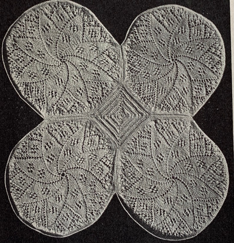 Bedspread Knitting Pattern Colonial Knitting Pattern Vintage - Etsy