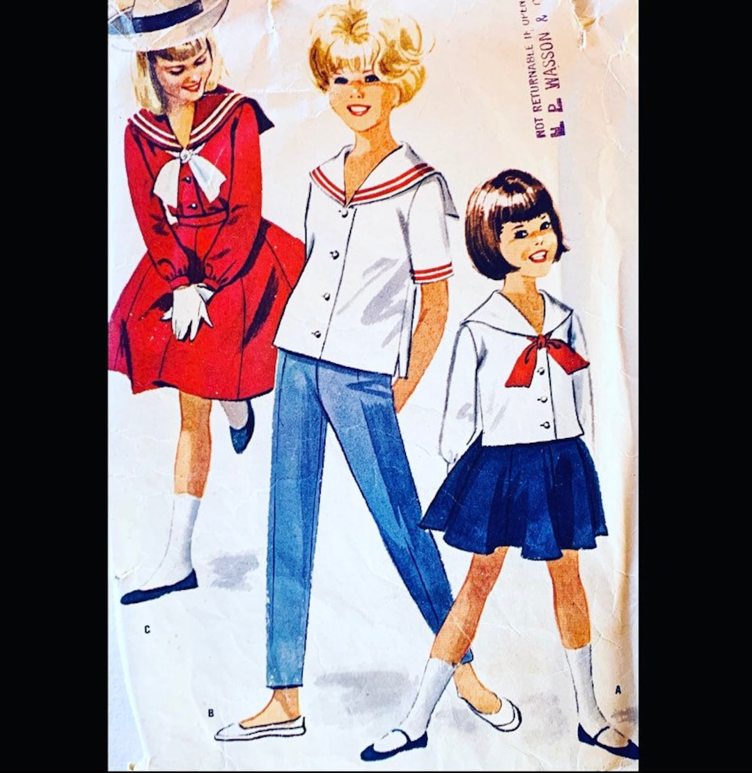 Mccalls 6416 8, Sailor Dress for Girls Pattern, Sailor Shirt Sewing ...