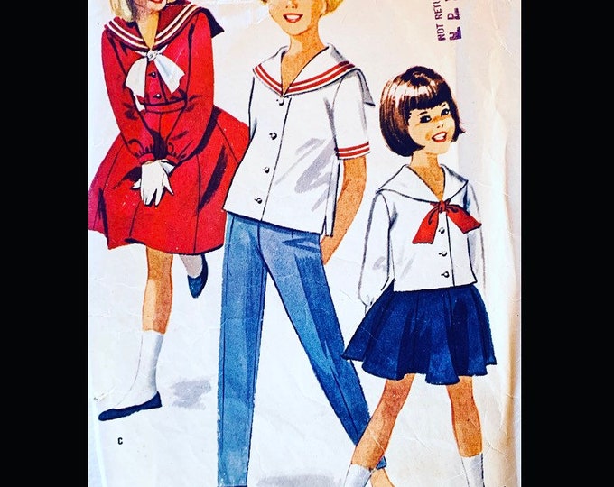 Mccalls 6416 8, Sailor Dress for Girls Pattern, Sailor Shirt Sewing ...