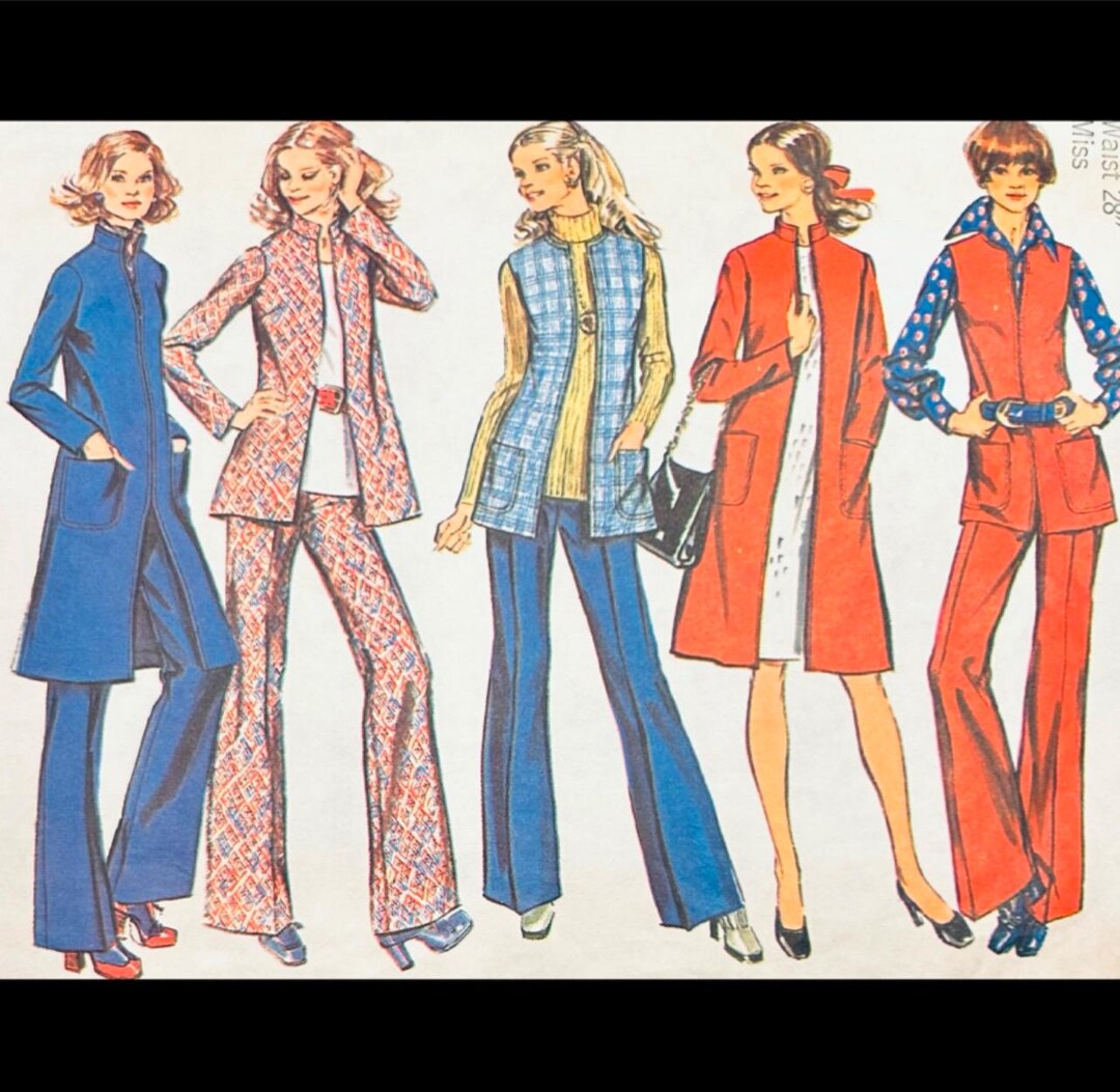Simplicity 5490 36, Pantsuit Pattern Women, Bell Bottom Pants Pattern ...