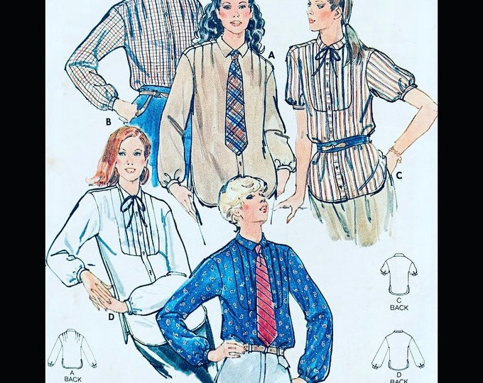 Butterick 6362 B38, Blouse Patterns for Women, Pintuck Blouse Pattern ...