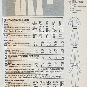 Butterick 4238 B32, Caftan Pattern, Vintage Pattern Caftan, Loungewear ...