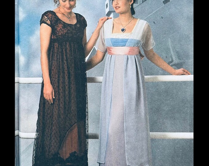 Titanic Regency Edwardian Era Empire Waist Downton Abbey Lace Tea Jump ...